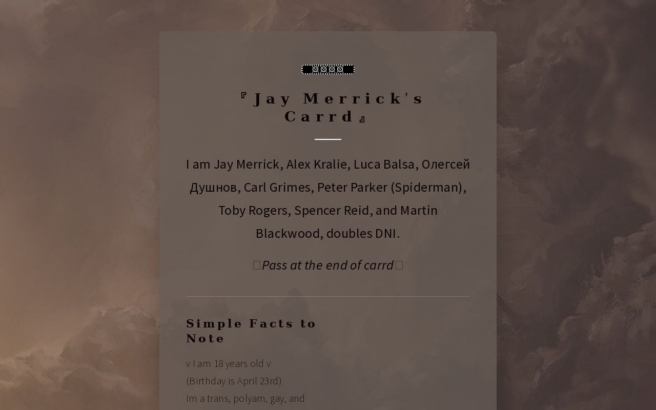 𝐉𝐚𝐲 𝐌𝐞𝐫𝐫𝐢𝐜𝐤’𝐬 𝐂𝐚𝐫𝐫𝐝